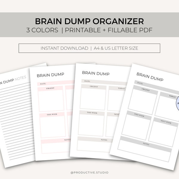 Adhd Mind Map Template - Etsy