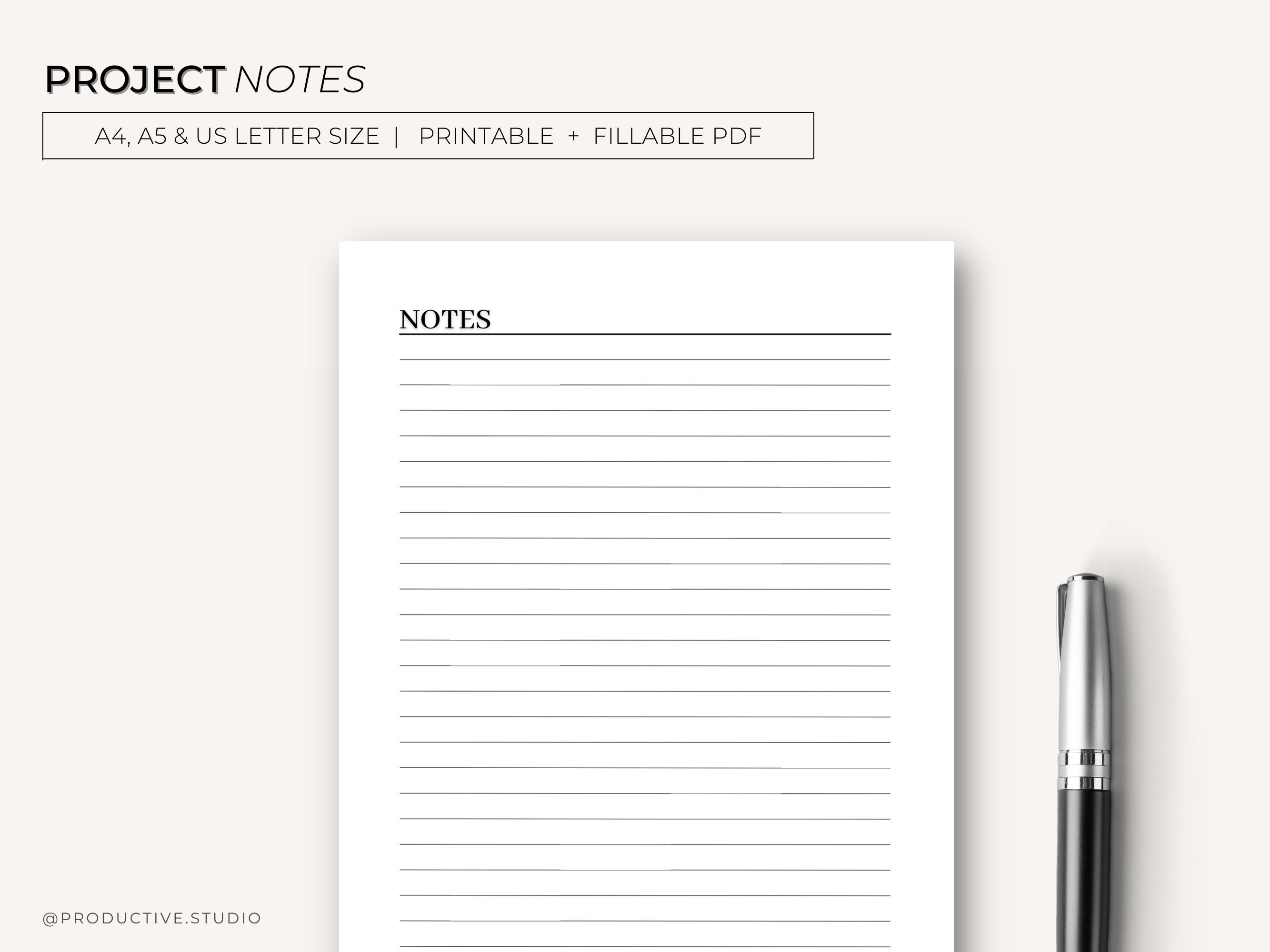 Project Planner, Minimal Project Planner, Productivity Planner, Work ...