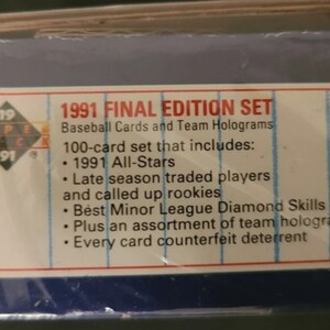 Upper Deck Baseball Factory Sets 1989 To 1991 And 1991 Upper - Etsy