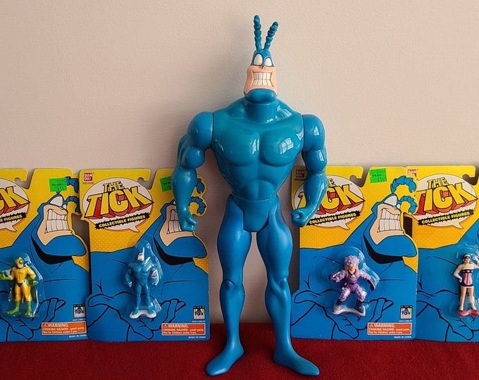 BANDAI the Tick 3 Mini Figures & 16 Talking the Tick Action Figure Lot ...
