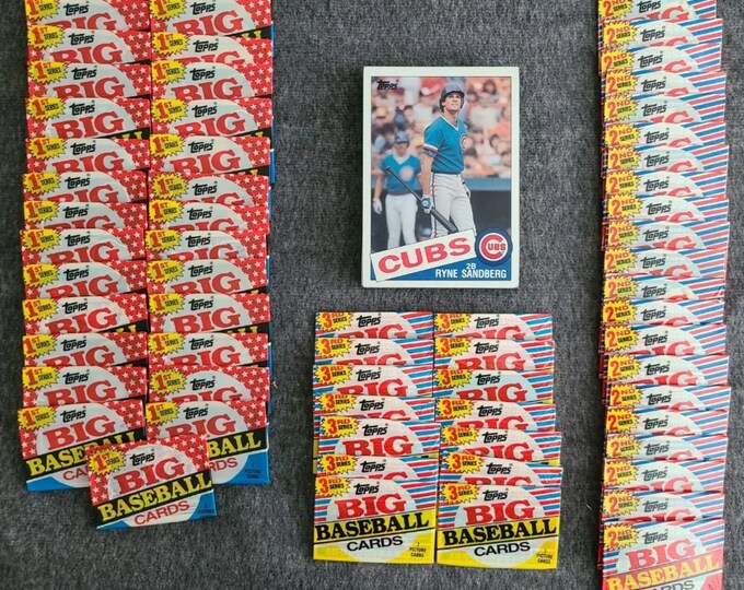 1985 Topps Super Set, 1988 & 1989 Topps Big Baseball Cards Loose Packs