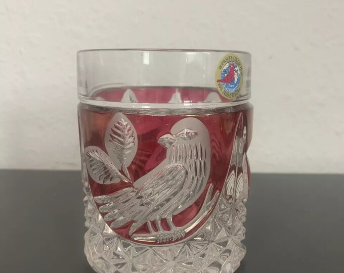 Vintage Hofbauer Byrdes Collection Light Ruby Frost Cut Crystal ...