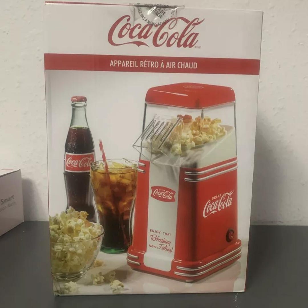 Nostalgia Coca Cola Hot Air Popcorn Maker Awesome Gift Idea - Etsy