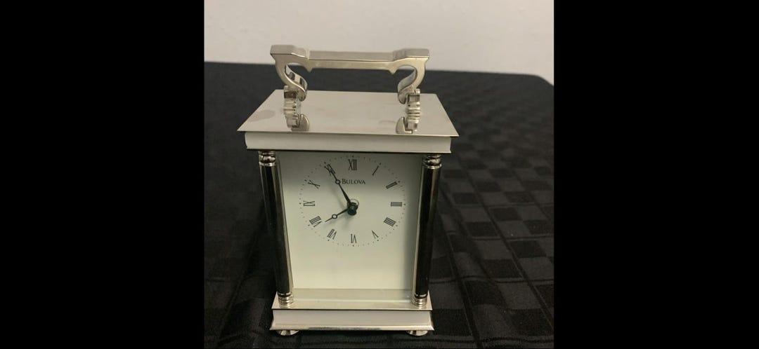 Bulova Vintage Chrome Mantle Clock Tested & Working Perfectly - Etsy