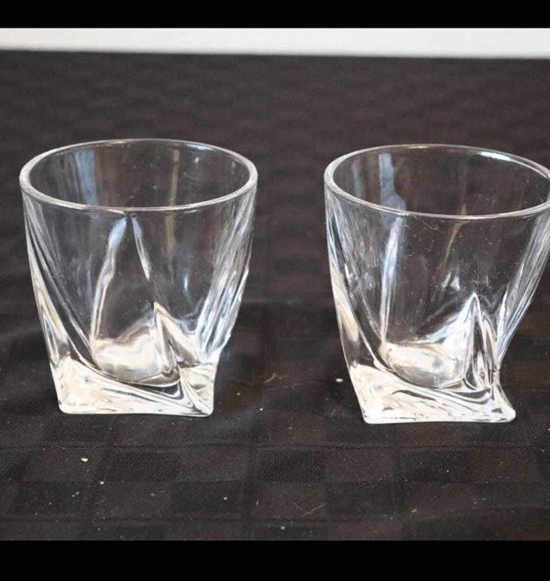 Venero Crystal Whiskey Glasses - Set of 2 Bourbon Glasses - NEW, Made ...