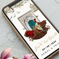 Hindu Mughal Palace and Amaravati Trees Wedding Invitation, Calender ...