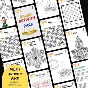 Diwali Printable Activity, Perfect Diwali Activity for Kids, 11 Pages ...