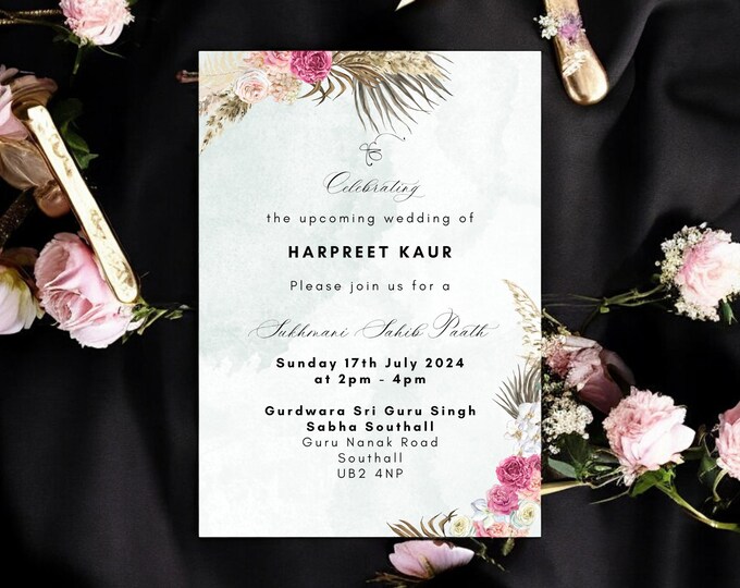 Sukhmani Sahib Path Invitation | Sikh Wedding | Religious Gathering ...