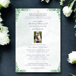 First Barsi Invitation, Send via Whatsapp, in Memory of a Loved One ...