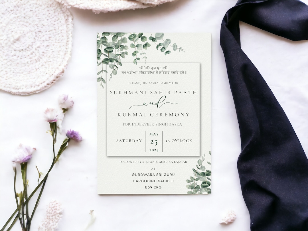 Kurmai and Sukhmani Sahib Path Invitation | Shri Sukhmani Sahib Paath ...