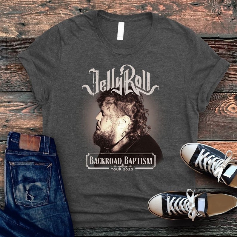 Jelly Roll 2023 Tour Shirt, Jelly Roll Backroad Baptism 2023 Tour Shirt ...