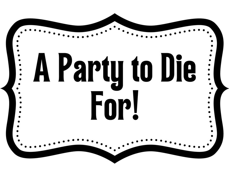 NYE Murder Mystery Game Photobooth Props/ Instant Download and Print ...