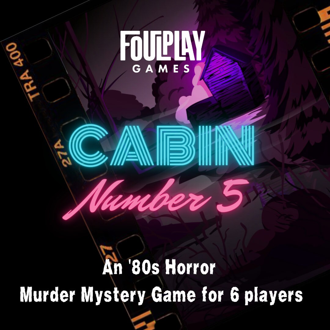 80s Horror Murder Mystery Party Game: Cabin #5, 6 Players (instant ...