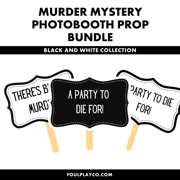 Murder Mystery Photo Props - Etsy
