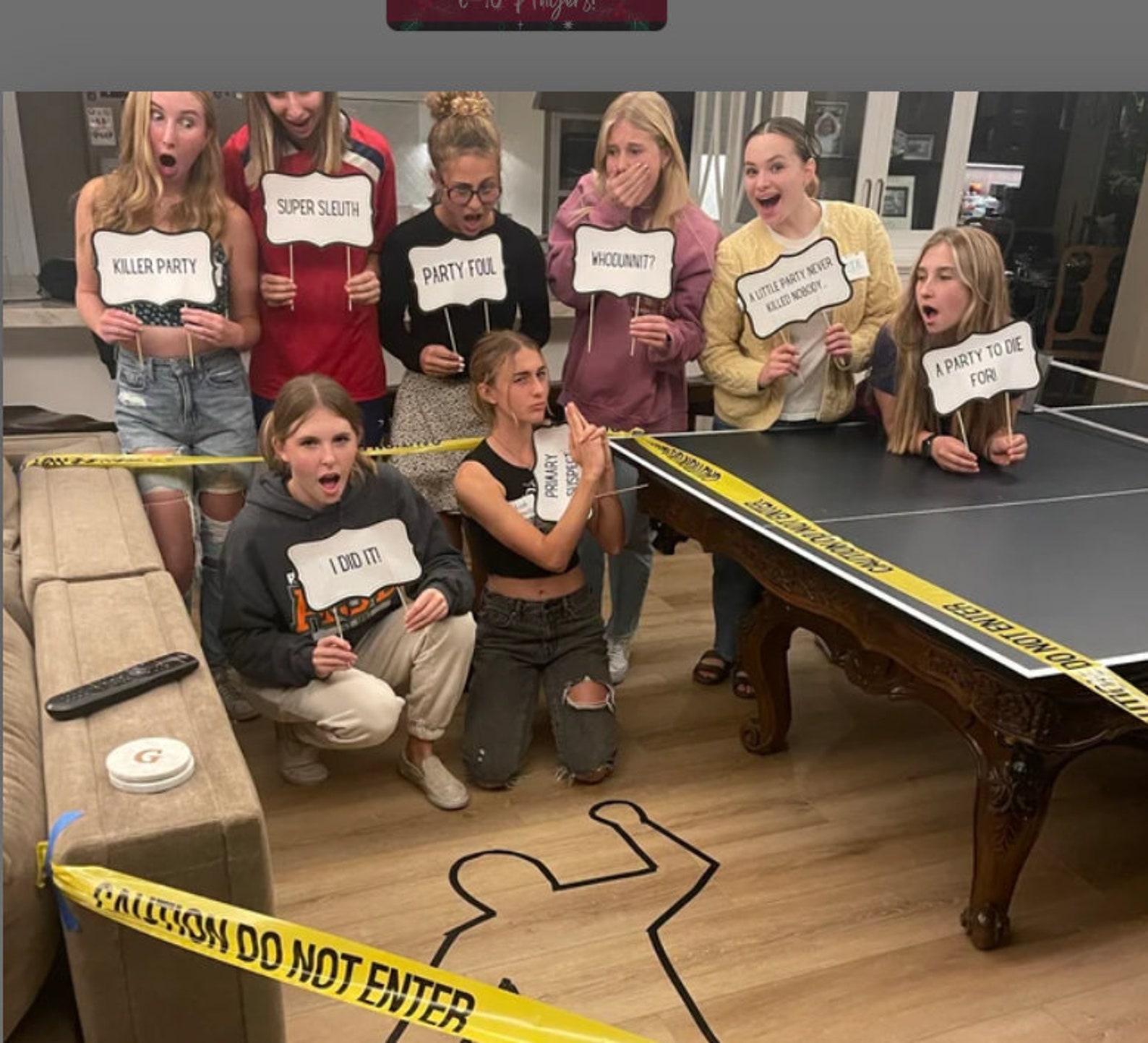 Murder Mystery Game Photobooth Props White Instant Download - Etsy