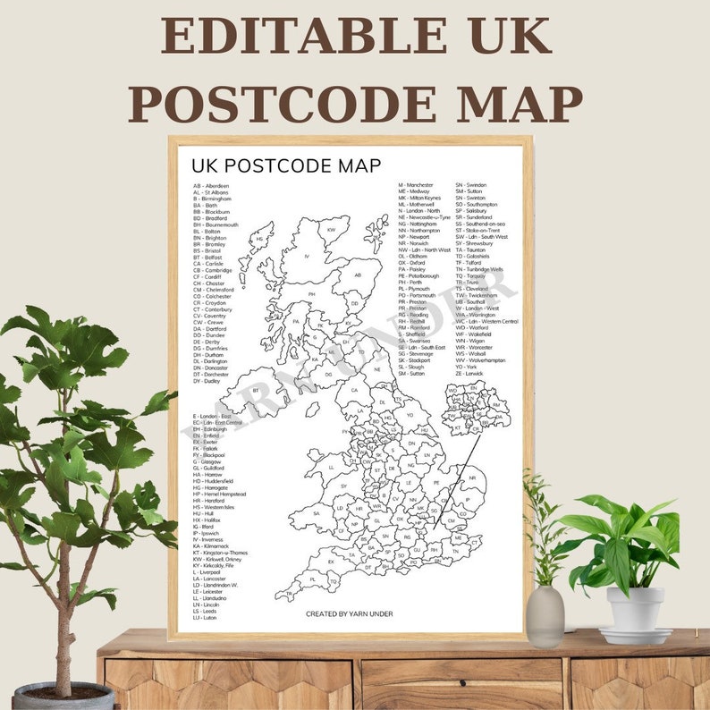 Personalisable UK Postcode Sales Map Business Sales Tracker - Etsy