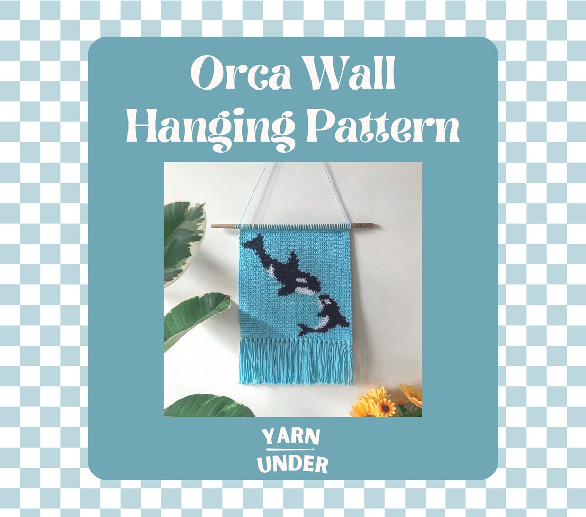PDF | Crochet Orca Wall Hanging Pattern | Home Decor | Tapestry Whale ...
