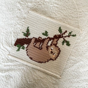 PDF | Crochet Sloth Wall Hanging Pattern | Home Decor | Tapestry ...