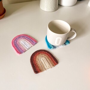 PDF | Crochet Rainbow Coaster Pattern | Home Decor - Etsy