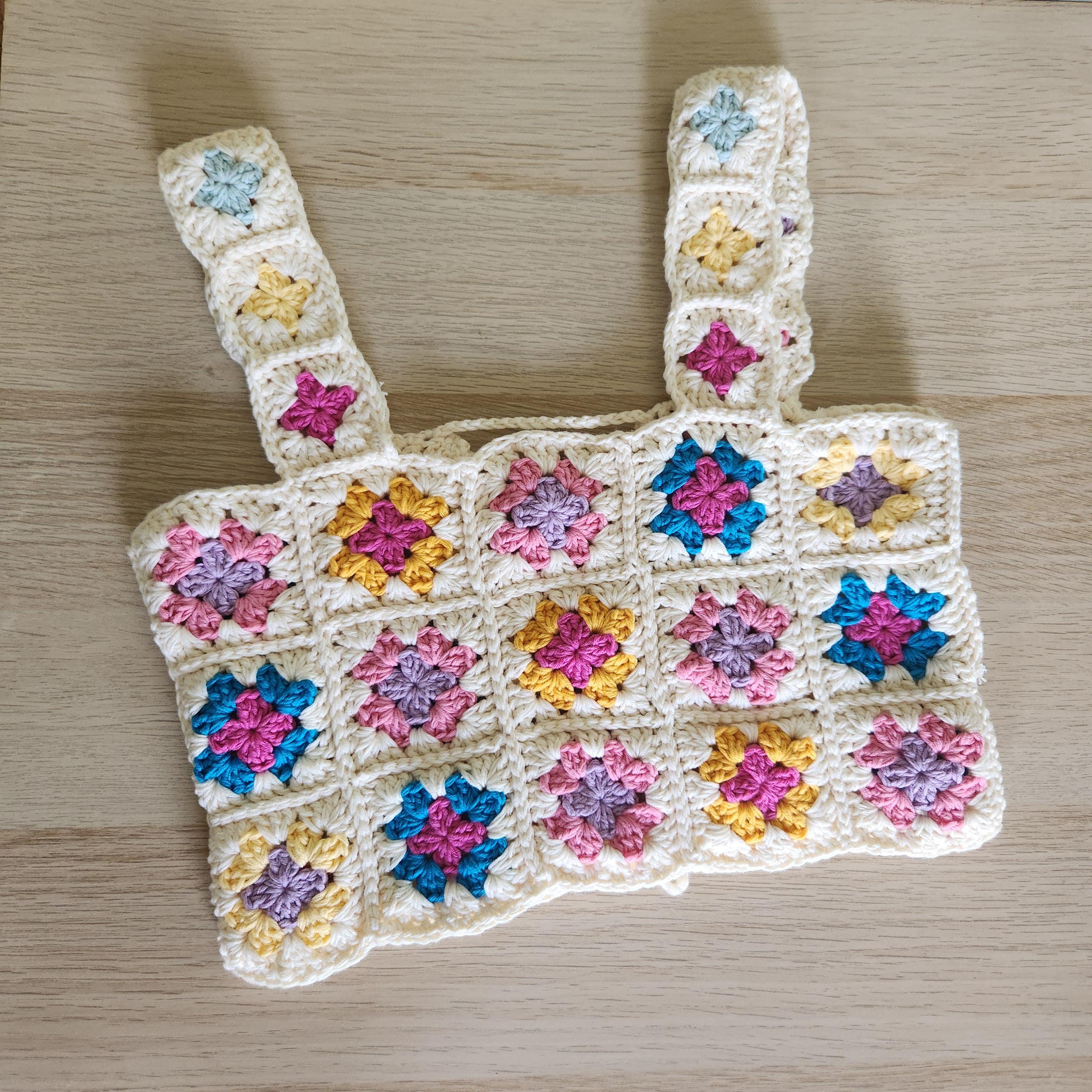 PDF | Crochet Granny Square Crop Top Pattern - Etsy