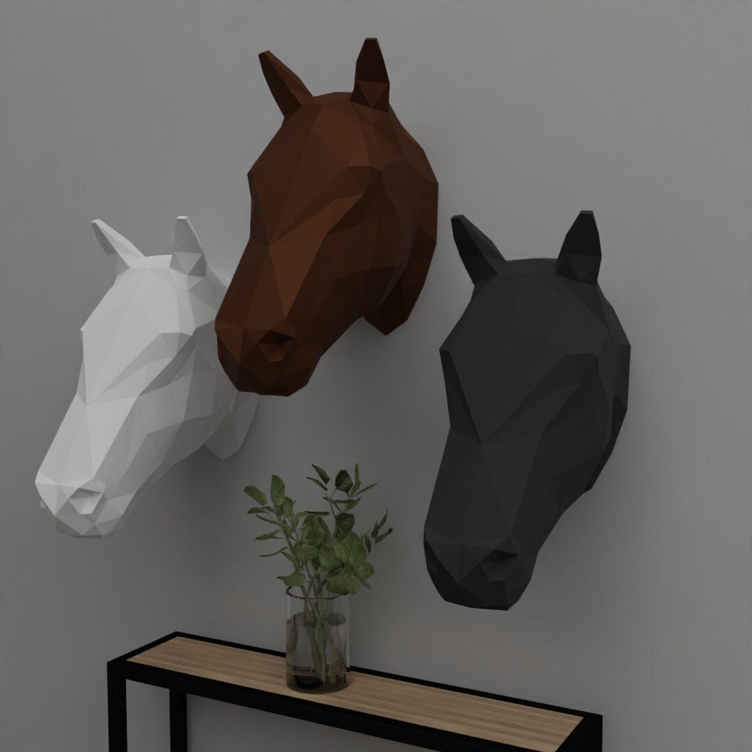 Caballo DIY PDF dxf SVG plt plantilla de impresión origami - Etsy México