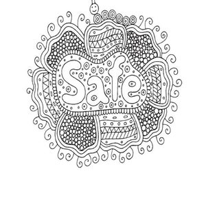 20 Minimalist Adult Coloring Pages - Etsy