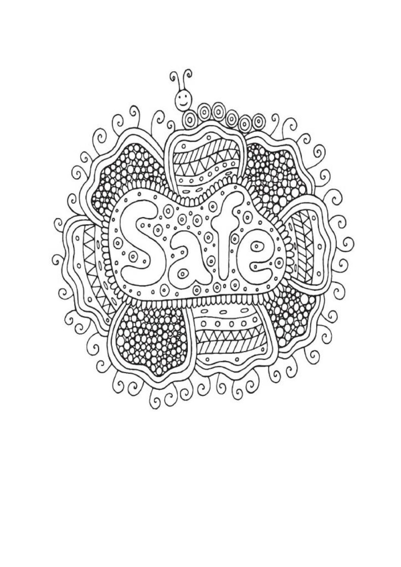 20 Minimalist Adult Coloring Pages - Etsy
