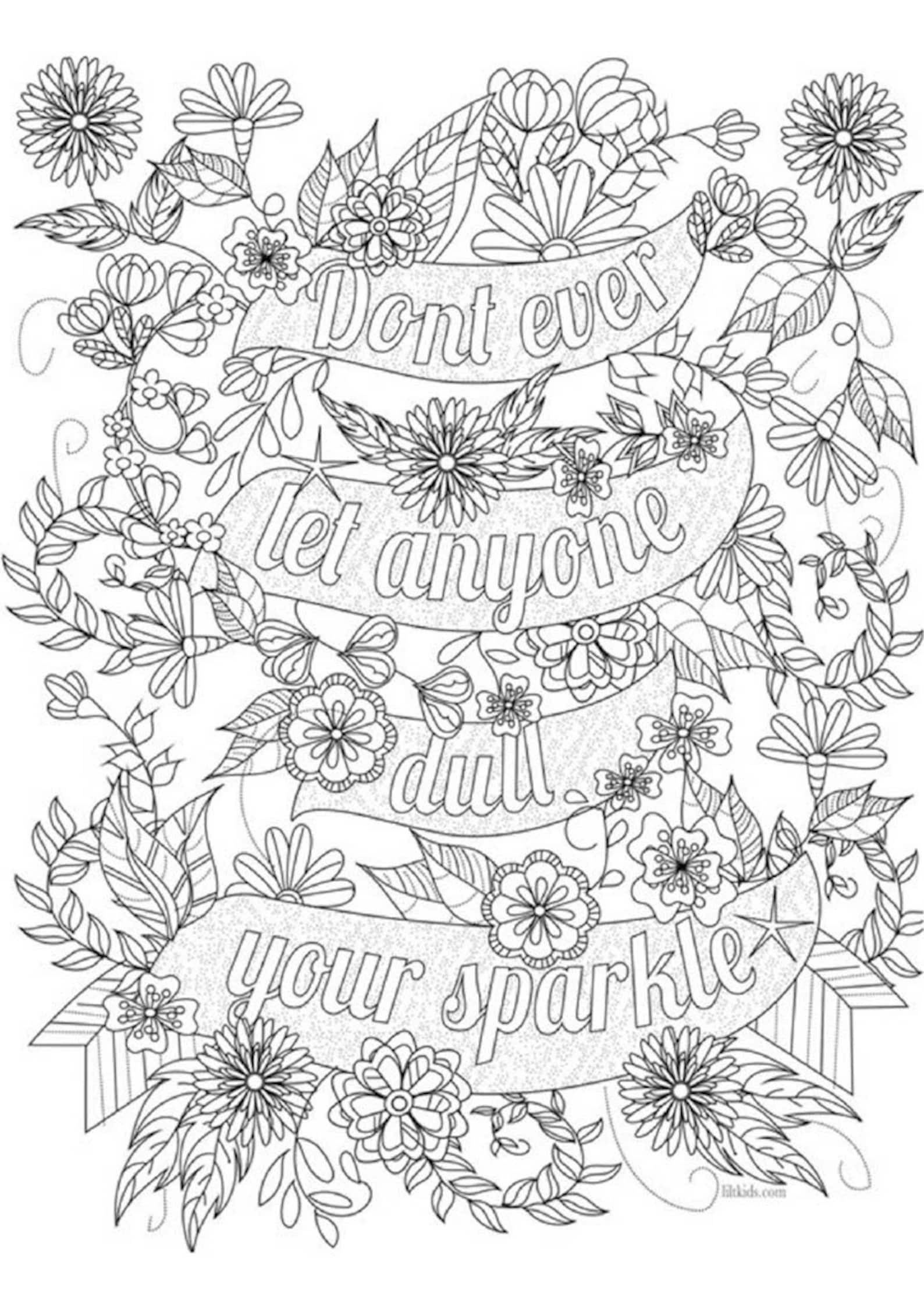20 Adult Inspirational Coloring Pages - Etsy