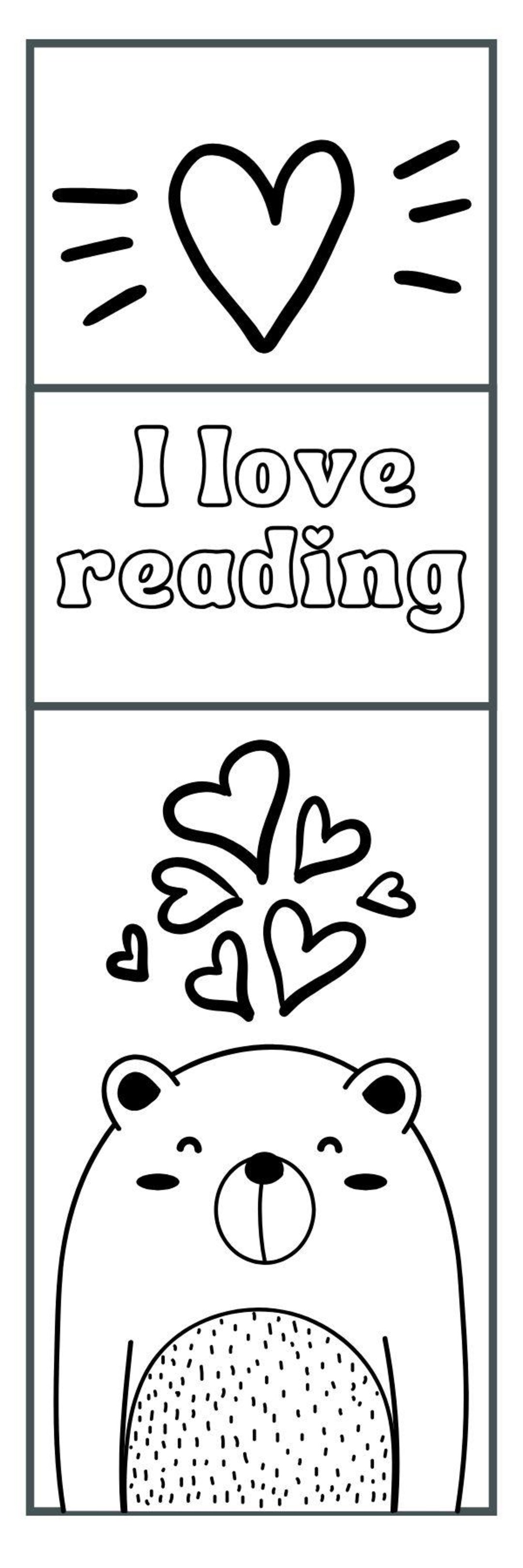 Cute Blank Bookmarks to Color - Etsy