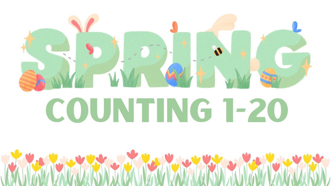 Toddler Spring Counting Printable Book - Etsy