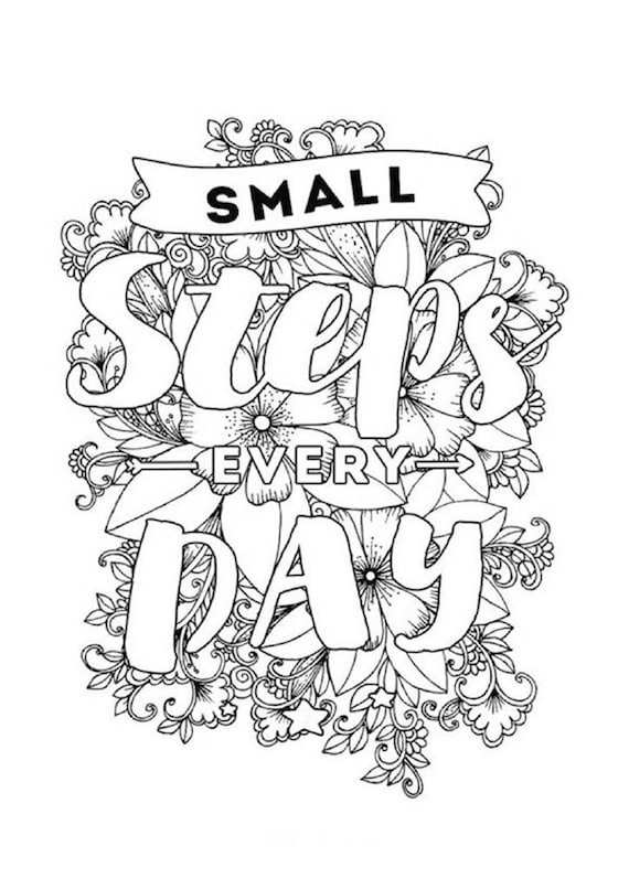 20 Adult Inspirational Coloring Pages - Etsy