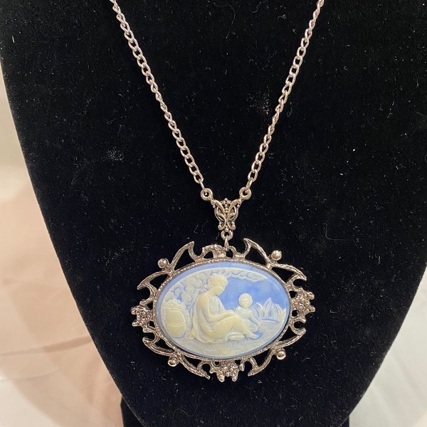 Blue White Cameo - Etsy