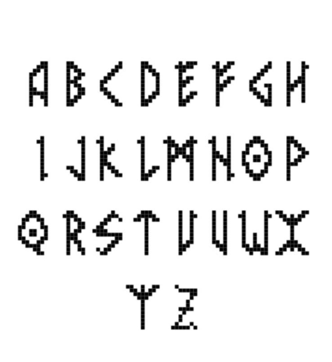 Runic Font Cross Stitch Pattern Alphabet Pdf Download - Etsy