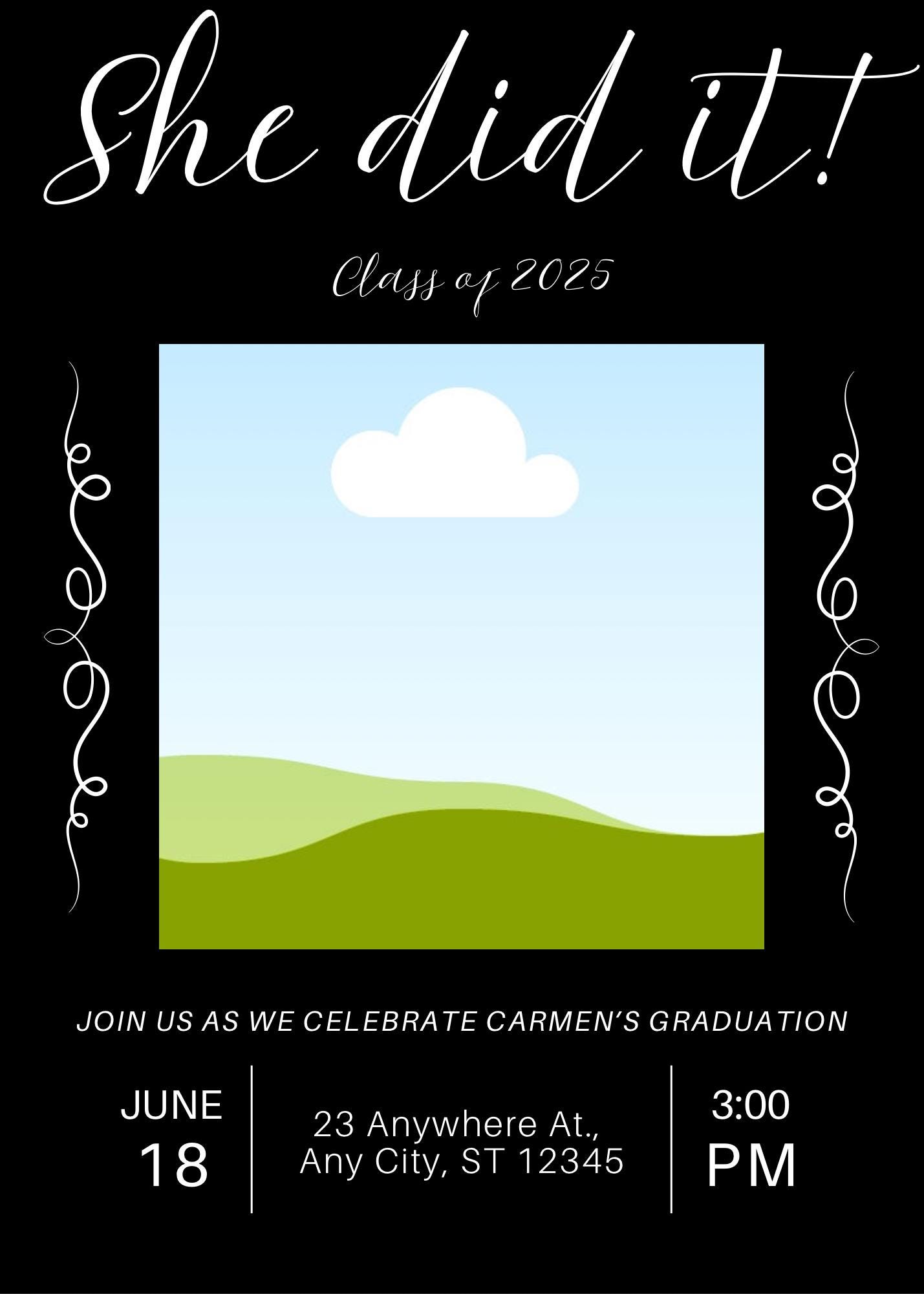 Customizable Graduation Card - Instant Download & Editable - Etsy