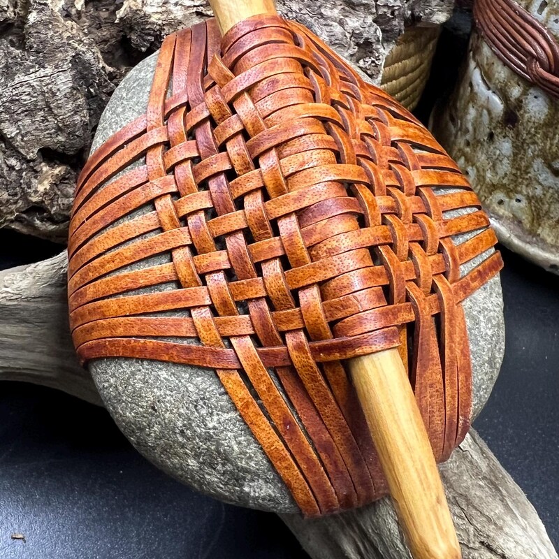 Leather Wrapped Rock - Etsy