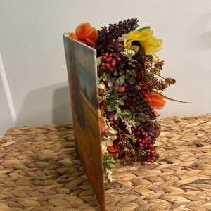 Fall Floral Painted Book Arrangement - Etsy