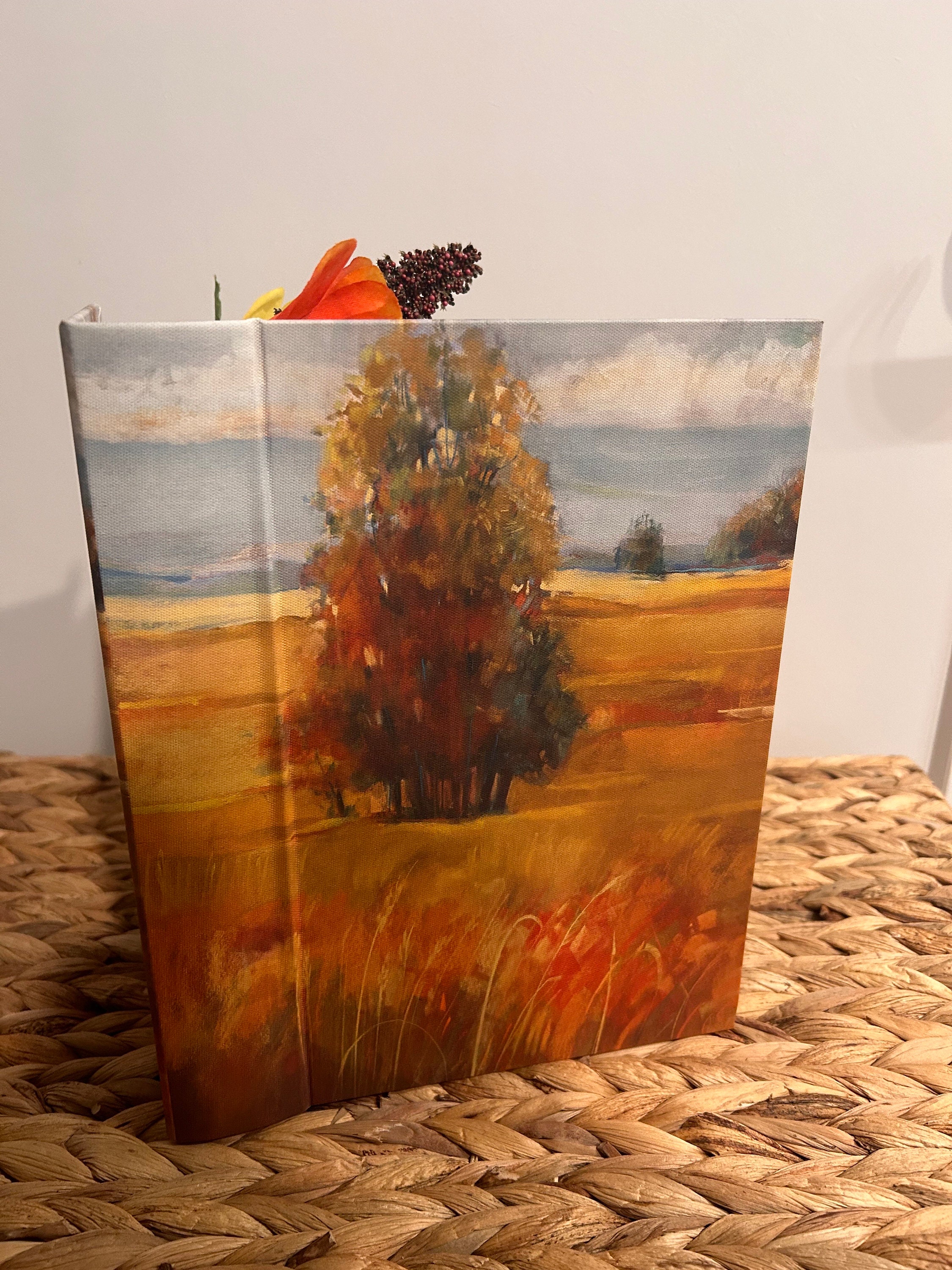 Fall Floral Painted Book Arrangement - Etsy