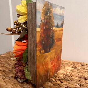 Fall Floral Painted Book Arrangement - Etsy