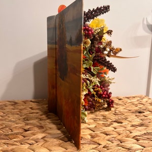 Fall Floral Painted Book Arrangement - Etsy