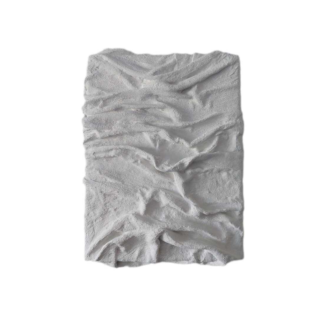 Abstraktes Kunstwerk Mit Gips Und Acryl Auf Leinwand White - Etsy