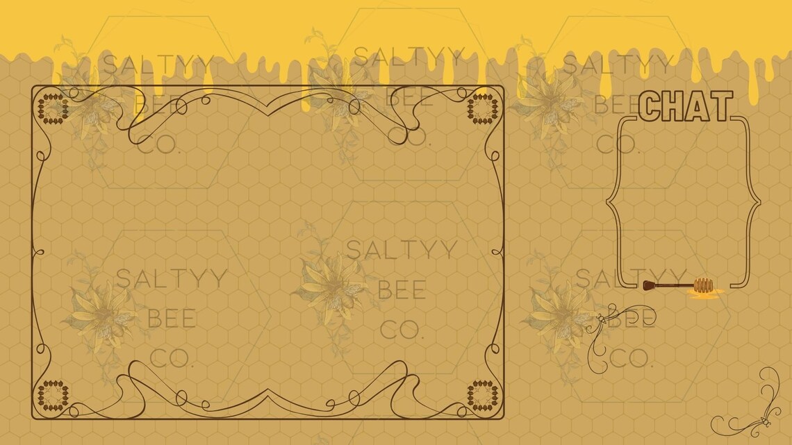 Static Bee Full Package Overlays Stream Twitch Honey Overlay - Etsy