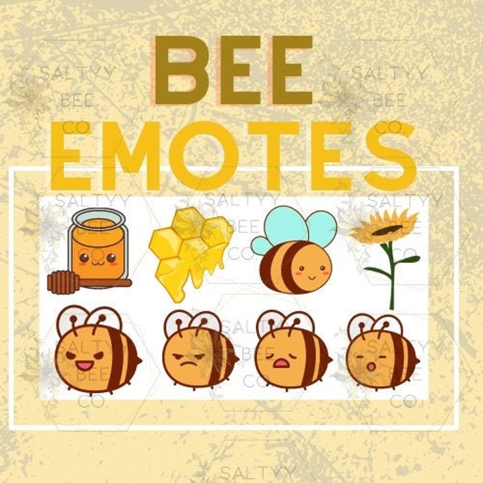 Cute Bee Twitch Emotes Pack Discord Emoji - Etsy Australia