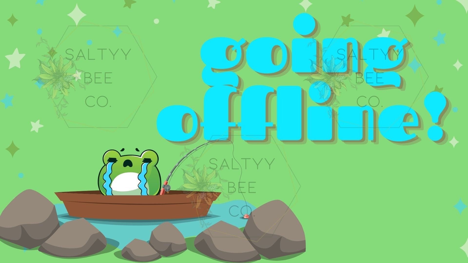 Animated Frog Stream Overlays Starting BRB Ending Offline | Etsy