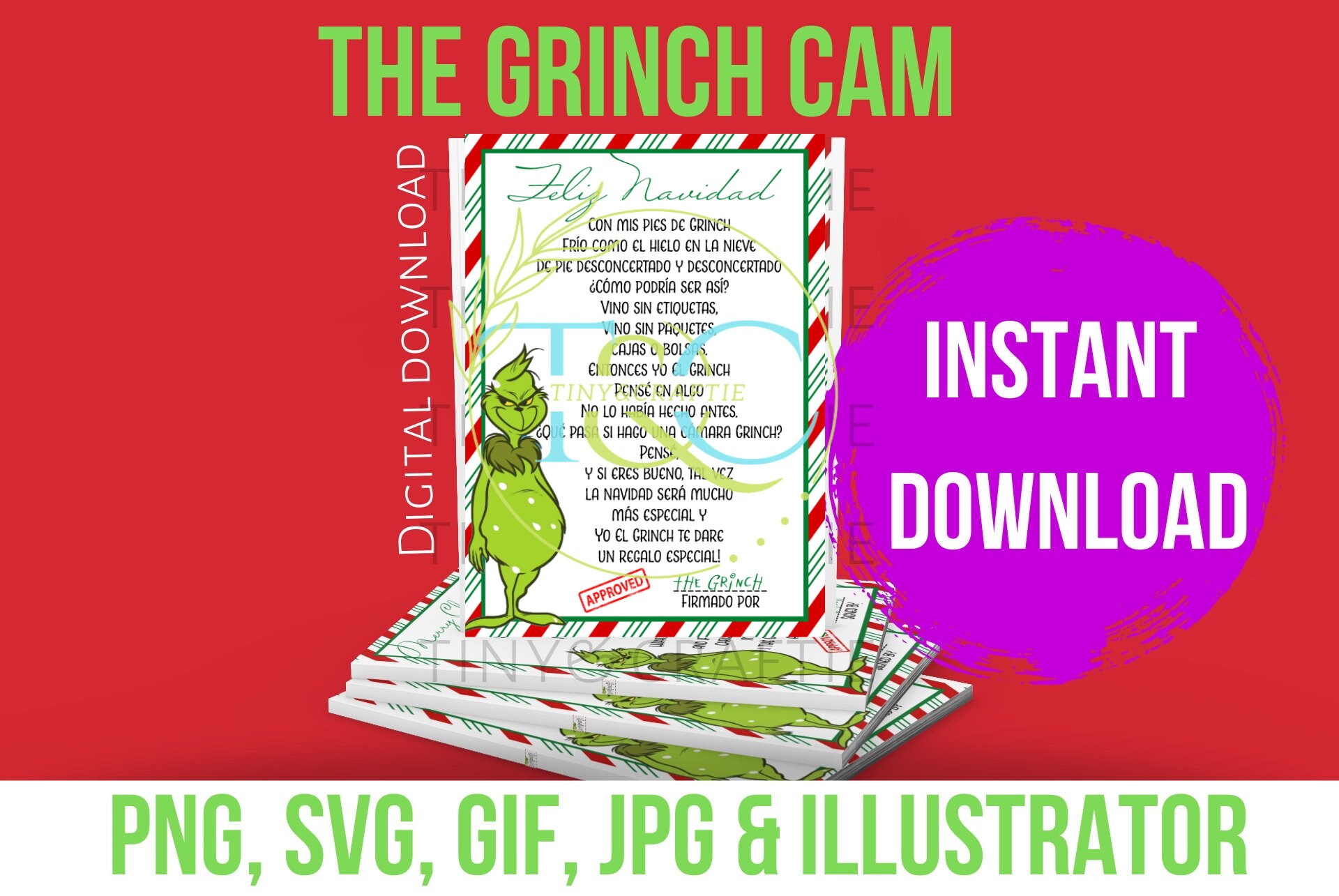 SPANISH the Grinch Exclusive Christmas Letter for Grinch Cam Photo of ...