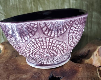 Ceramic Purple Bowl | Etsy