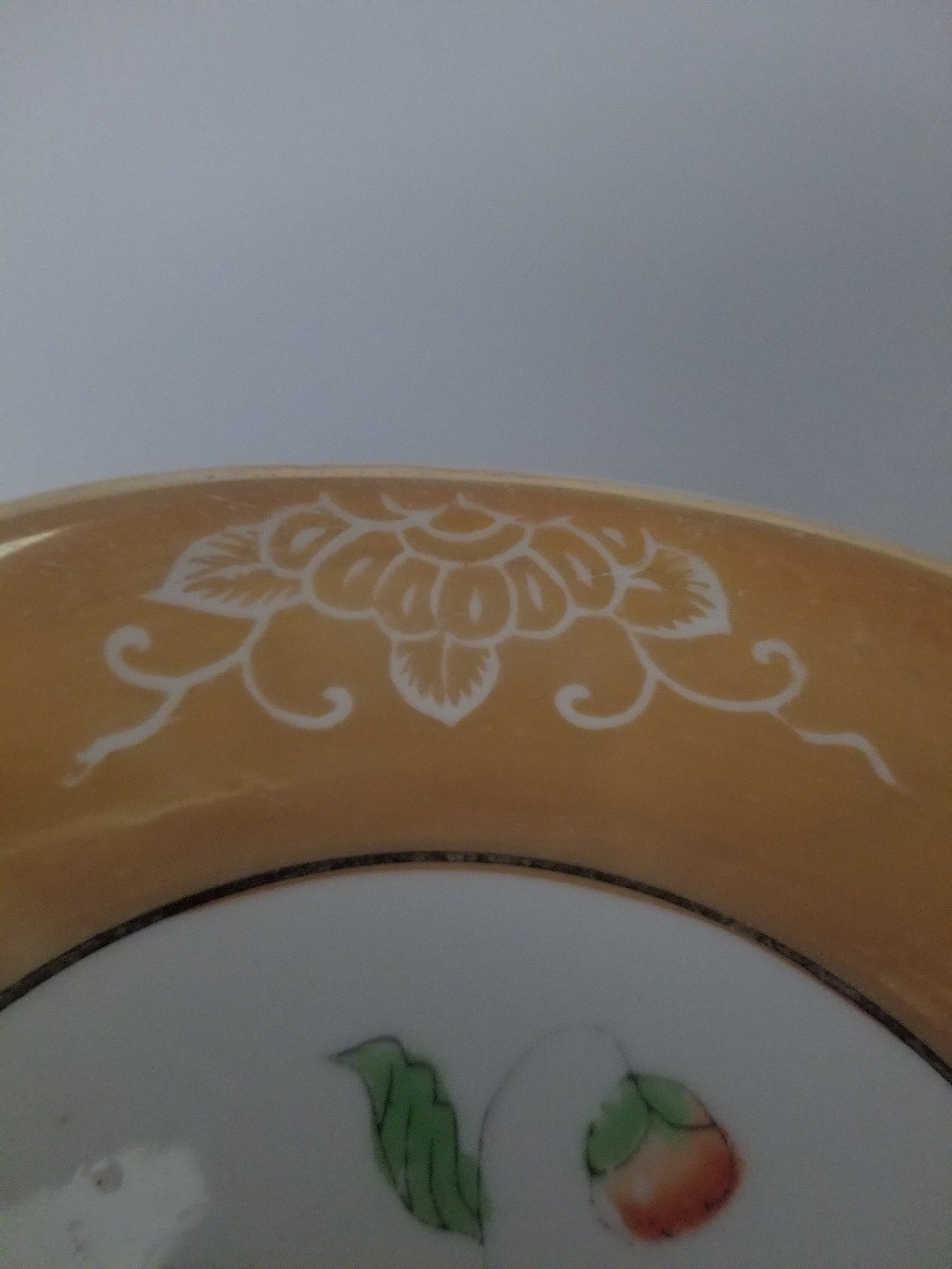 Vintage Peach Lusterware Bowl With Flowers - Etsy