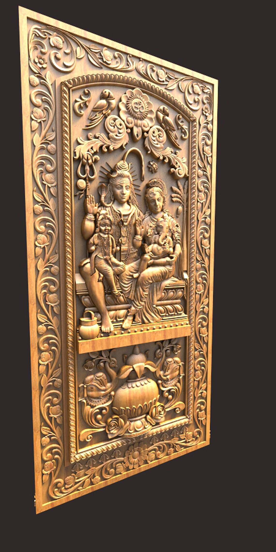 3D STL Design of Shiva Door FOR CNC Carving - Etsy UK