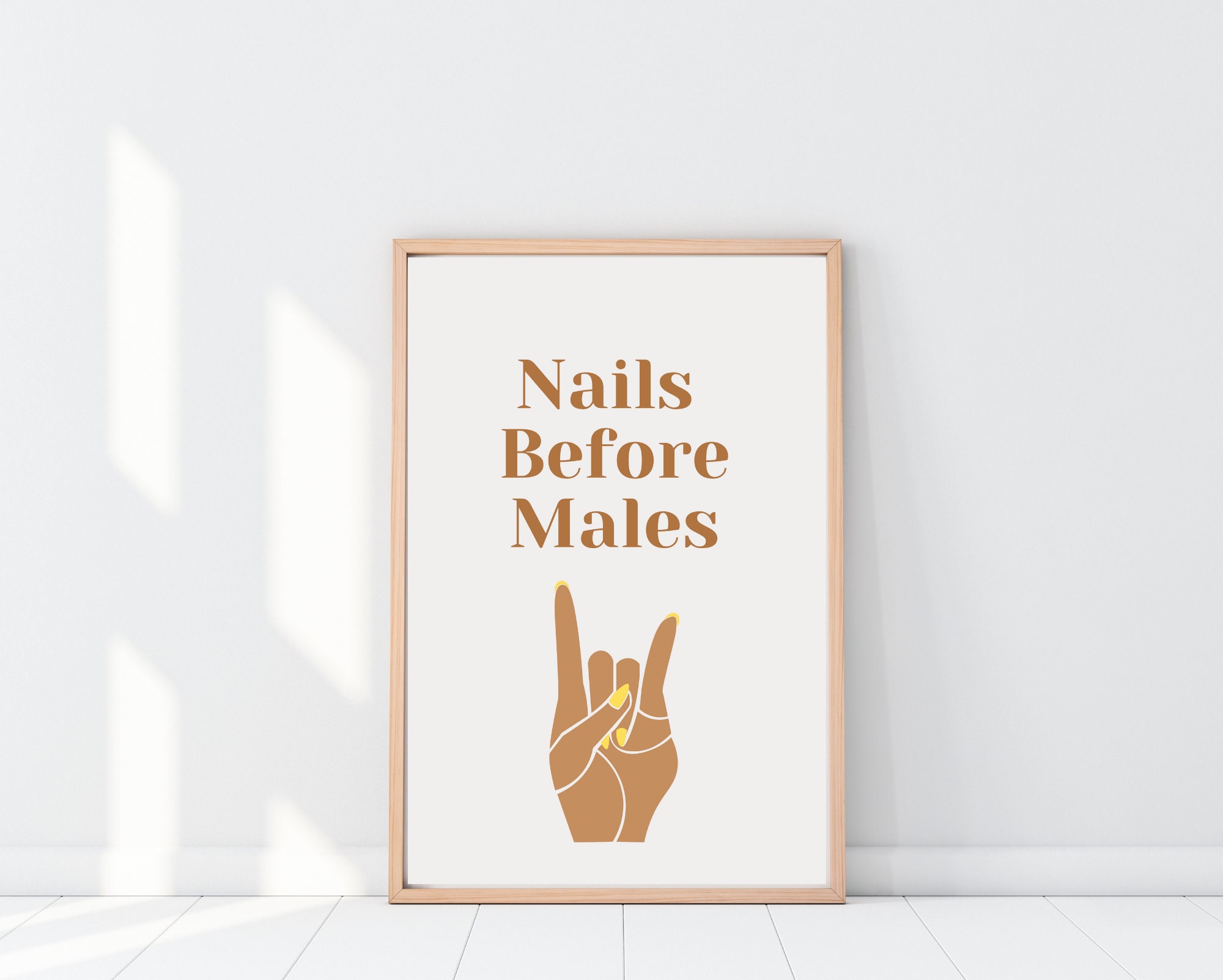 Nails Before Males Printable Wall Art Neutral Nail Salon Etsy
