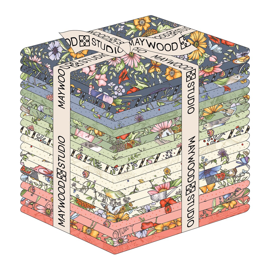 Garden Stroll Fat Quarter Bundle, 21 Pieces, Maywood Studio, FQ-MASGAR ...