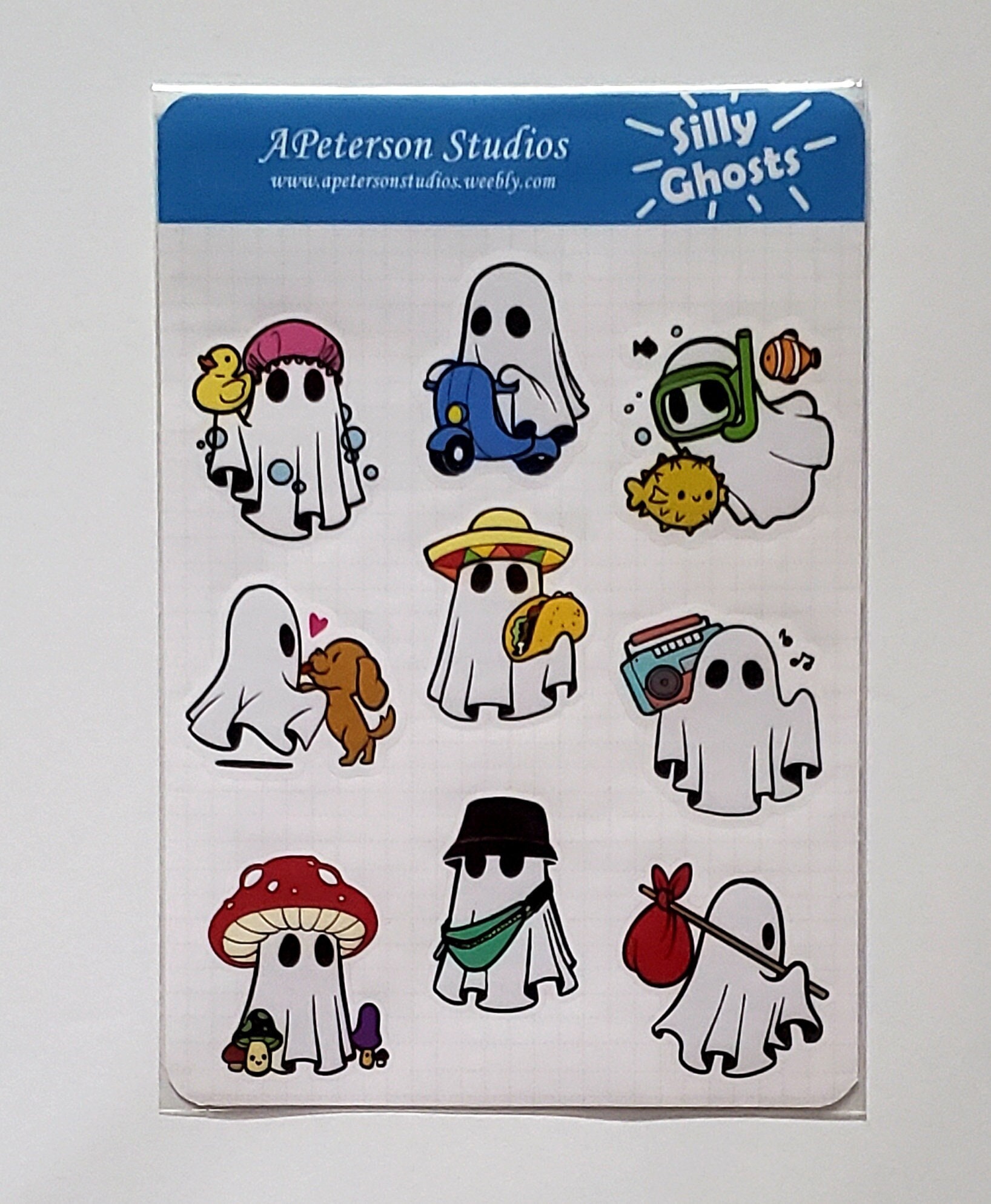 Silly Ghosts Bullet Journal Sticker Sheet - Etsy